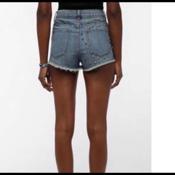 BDG | Shorts | Bdg High Rise Distressed Denim Studded Shorts | Poshmark